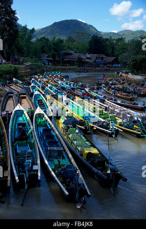 Myanmar, Inle lake, Boats Stock Photo - Alamy