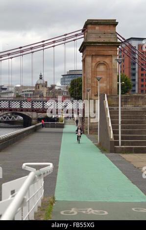 Bicycle path crossing and pedestrian crossing in Seoul, South Korea ...