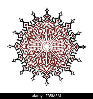 Illustration of an Islamic cealing decoration from the blue mosque in ...