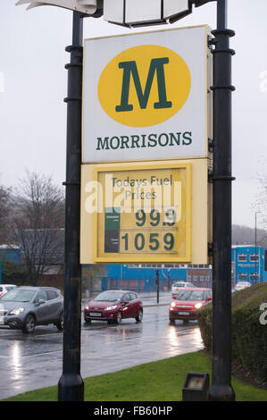 Motorists use the petrol filling station at a Morrisons Supermarket in ...
