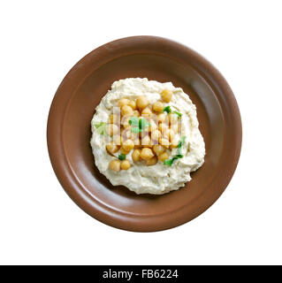 Msabbaha variation of hummus popular in the Levant, In the Galile Stock ...