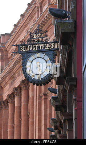 The listed Belfast Telegraph Building in Royal Avenue, Belfast Stock ...