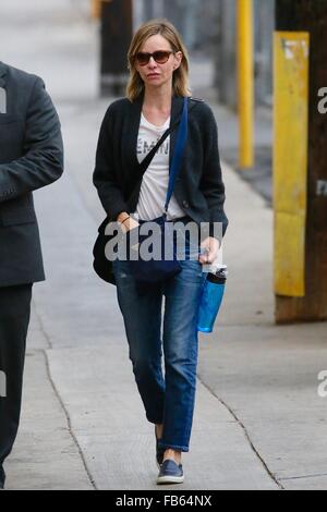 Calista Flockhart seen arriving at the ABC studios for Jimmy Kimmel ...