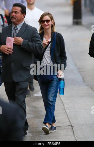 Calista Flockhart seen arriving at the ABC studios for Jimmy Kimmel ...