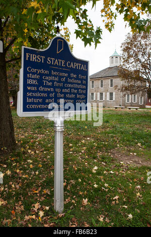 FIRST STATE CAPITAL Corydon became the first state capital of Indiana ...
