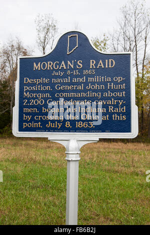 General John Hunt Morgan of Morgan's Raid in Battle of Corydon Civil ...