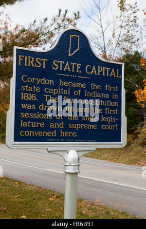 FIRST STATE CAPITAL Corydon became the first state capital of Indiana ...