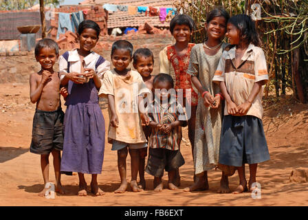 Ma Thakar tribe, Maharashtra, Children Playing with bottle lids, Ahupe ...