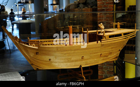 Model of a medieval cog, used for maritime trade of the Hanseatic ...