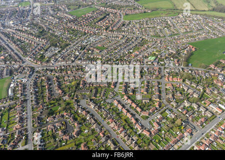 aerial view of Sutton in Ashfield town centre, Nottinghamshire, UK ...