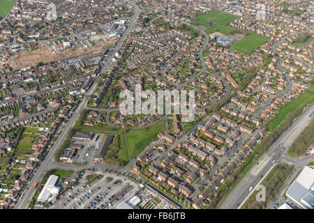 An aerial view of the Sutton Forest Side area of Sutton in Ashfield ...