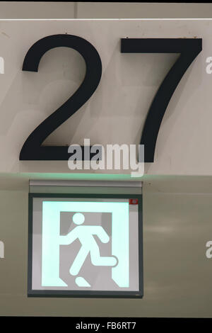 Exit number 27 sign Stock Photo - Alamy