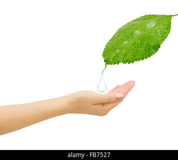 Closeup on drop of water falling in a blue liquid Stock Photo - Alamy