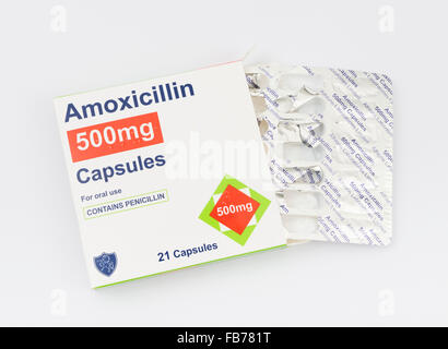 Amoxicillin Capsules And Packet Stock Photo: 28101092 - Alamy