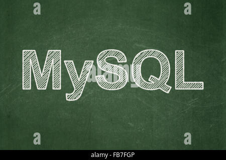 Database concept: MySQL on chalkboard background Stock Photo - Alamy