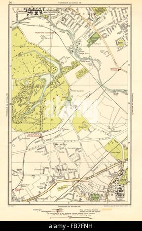 LONDON. Isleworth, Osterley, Spring Grove, Hounslow, Boston Manor, 1933 ...