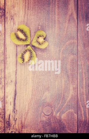 Hearts on Vintage Wood Background for Valentine's Day Stock Photo - Alamy