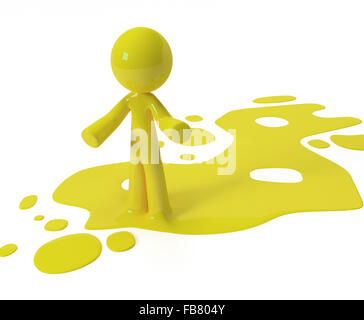 Person emerging from puddle of colored paint, ink, or liquid Stock ...