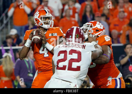 January 11, 2016 Clemson Tigers fans during the 2016 College Football ...