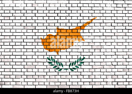 Cyprus flag on the brick wall Stock Photo - Alamy