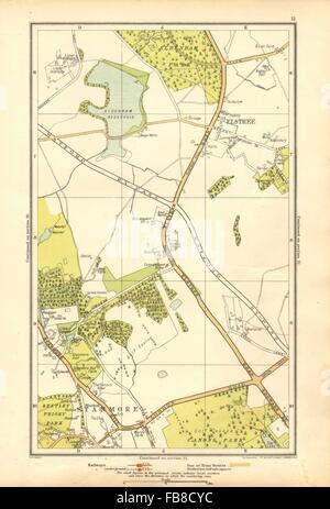 HERTS: Elstree, Stanmore, Edgware, Aldenham Park, Canons Park, 1937 old ...