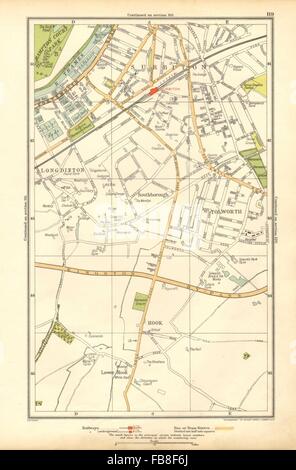 SURBITON. Hook, Long Ditton, Tolworth, Southborough, Surbiton, 1933 old ...