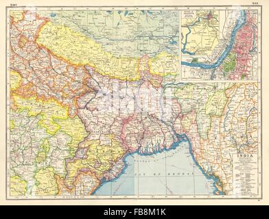 INDIA: Map of Bengal, Bihar, and Orissa, c1880 Stock Photo - Alamy