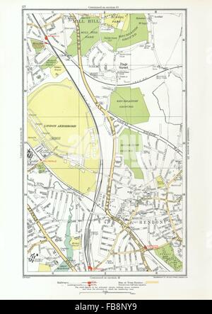 HENDON: The Hyde, Mill Hill, Colindale, Edgware, Southfields, 1923 ...