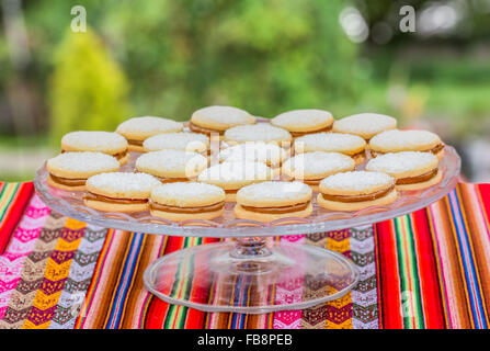 Alfajores - traditional biscuits from Peru with a very sweet toffee ...