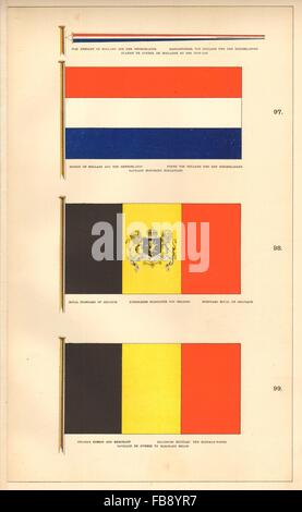 DUTCH ROYAL FLAGS. Pennant Flag War Holland Netherlands Standards Stock ...