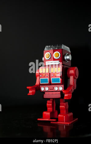 Retro Toy Walking Plastic Robot - Clear See-through Body Stock Photo ...