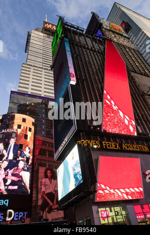 Electronic Billboards Light Up Times Square at Night, NYC Stock Photo ...