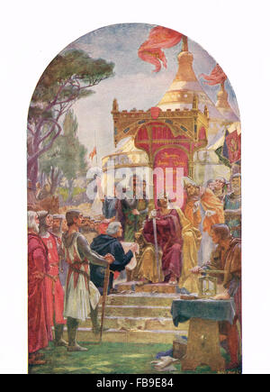 King John granting the Magna Carta, 1215. From illustration by Ernest ...