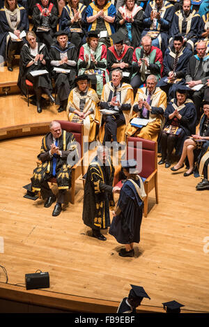 Graduation ceremony presentation, Symphony Hall, UK Stock Photo - Alamy