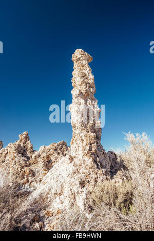 Mono Lake, South Tufa. Tufa rock formations created by underwater ...