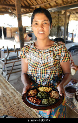 Traditional Burmese Lahpet salad is made out of pickled ( fermented ...