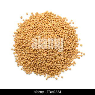 Organic yellow mustard seeds in wooden bowls - Sinapis alba Stock Photo ...