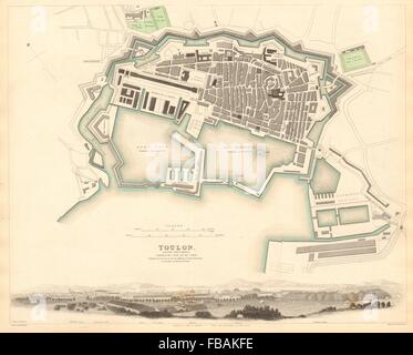 TOULON vintage town city plan de la ville. Var, 1930 vintage map Stock ...