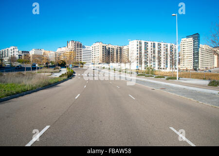 Modern buildings. Valdebebas, Madrid, Spain Stock Photo - Alamy