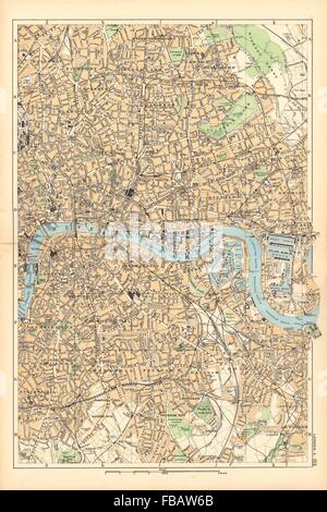 LONDON N East City Hackney Tower Hamlets Islington town city plan BACON ...