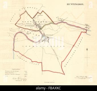 HUNTINGDON borough/town plan. REFORM ACT. Godmanchester Offord. DAWSON ...