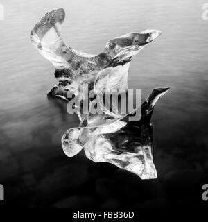 Naturally formed ice sculpture from glacier lake Iceland Stock Photo ...