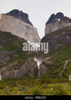 Torres del Paine National Park landscape, Chile. Rio Paine, chilean ...