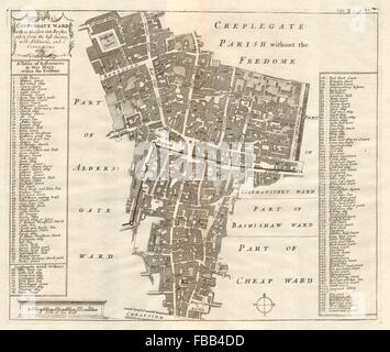 'Creplegate Ward'. Cripplegate. Wood Street. London Wall. STOW/STRYPE ...