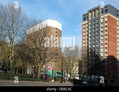 Old office block from the late 1960's being refurbished. January 2016 ...