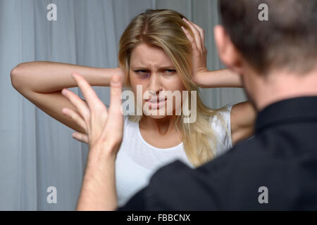 Young girl being chastise Stock Photo - Alamy