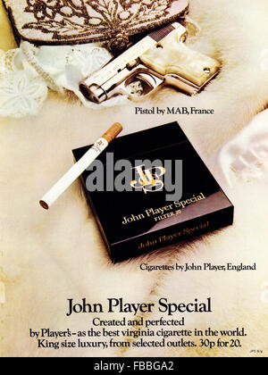 Full page colour advertisement for JOHN PLAYER VANGUARD KING SIZE low ...