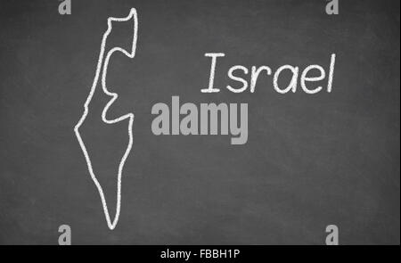 Israel map drawn on chalkboard Stock Photo - Alamy
