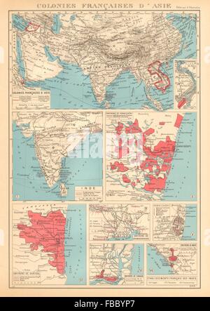 FRENCH INDIA Indes français Pondichéry Karikal Yanaon Chandernagor Mahé ...