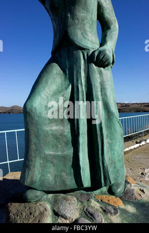 Maroula the amazon, statue sculpture, is built on Kotsinas bay fortress ...